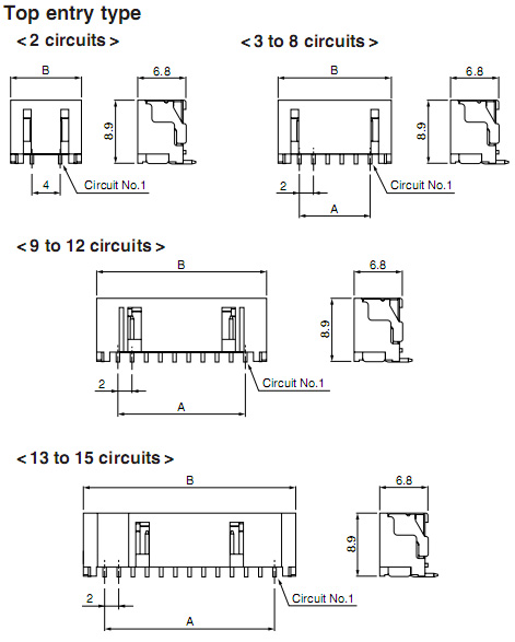 Шаг 2,0 мм : Разъемы кабель-плата :: ДАРТ Электроникс