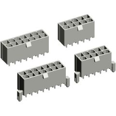 Серия 5566 (Mini-Fit Jr. MOLEX 39281) вилка на плату прямая двухрядная ...